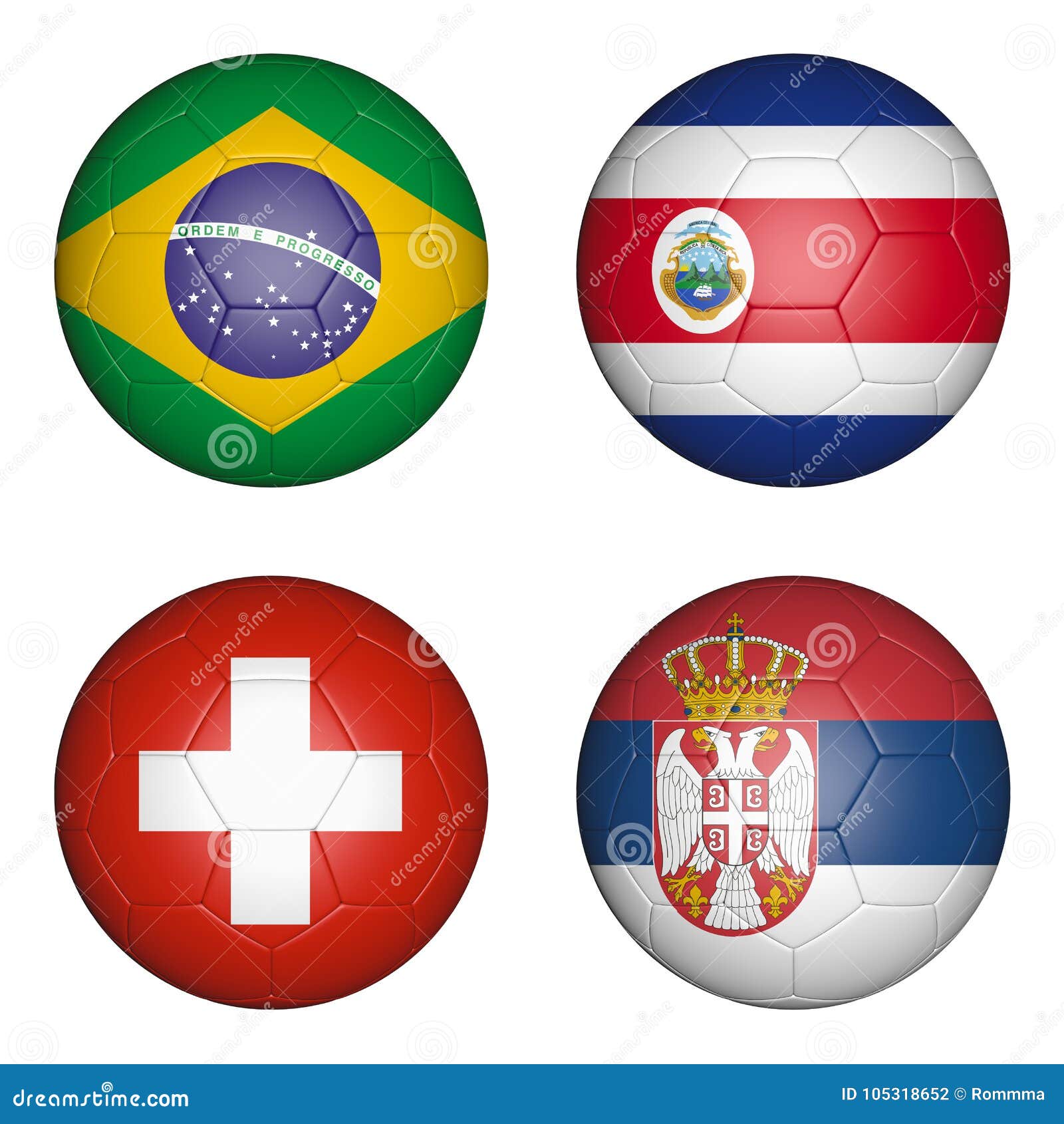 Bolas com bandeiras ilustração stock. Ilustração de equipe - 105318652