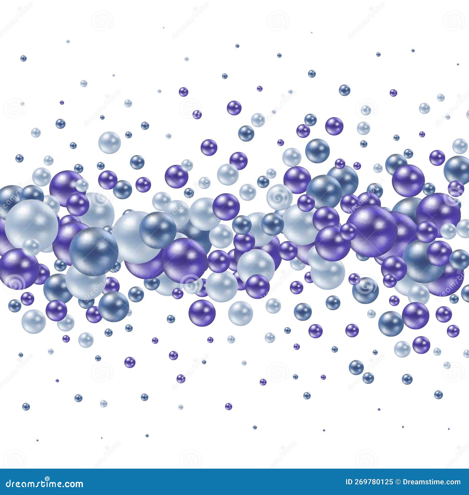 Bolas 3d Realistas Azuis Com Sombra. Elemento De Design. Eps 10 ...