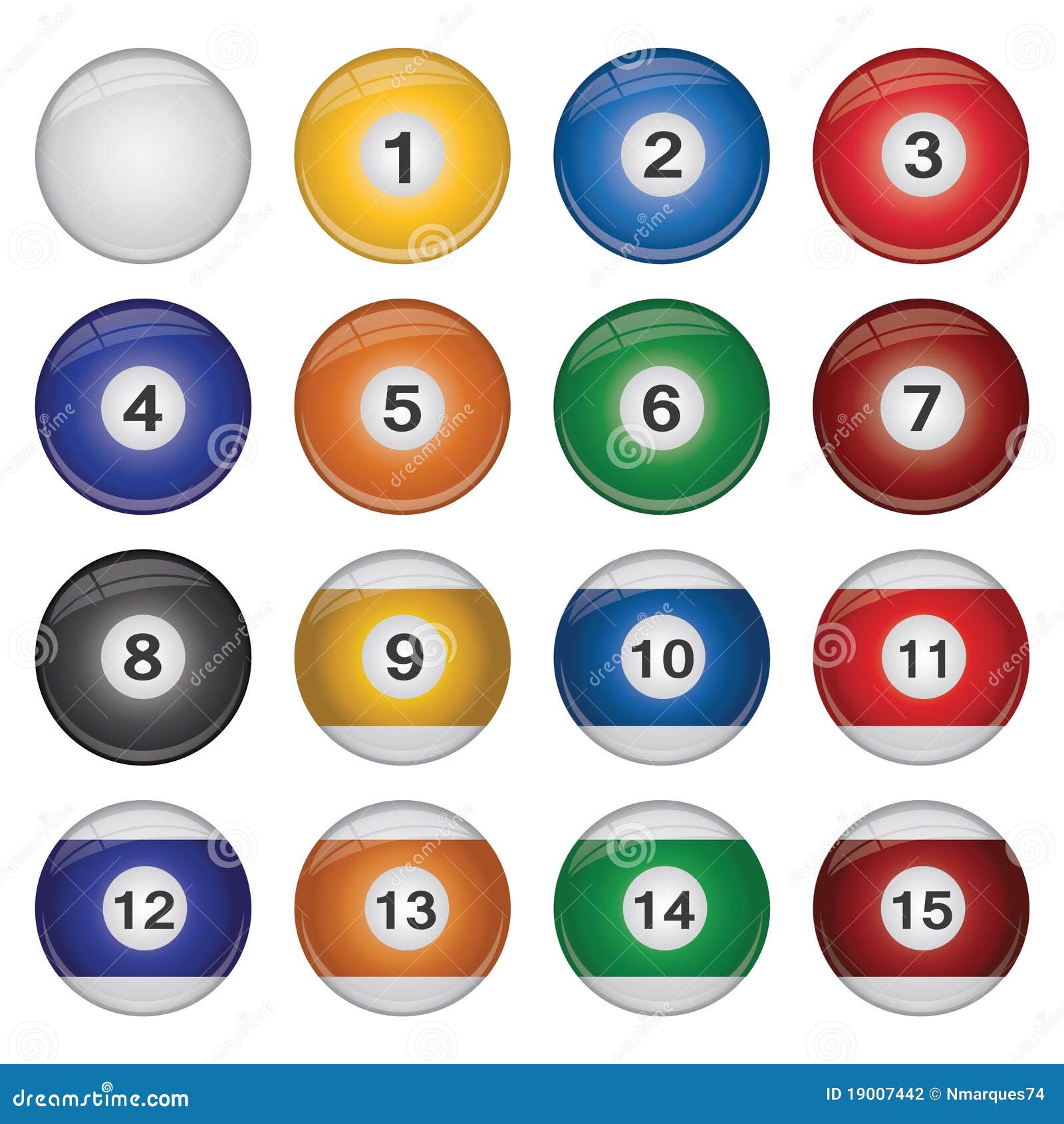 Bolas de billar ilustración del vector. Ilustración de verde - 19007442