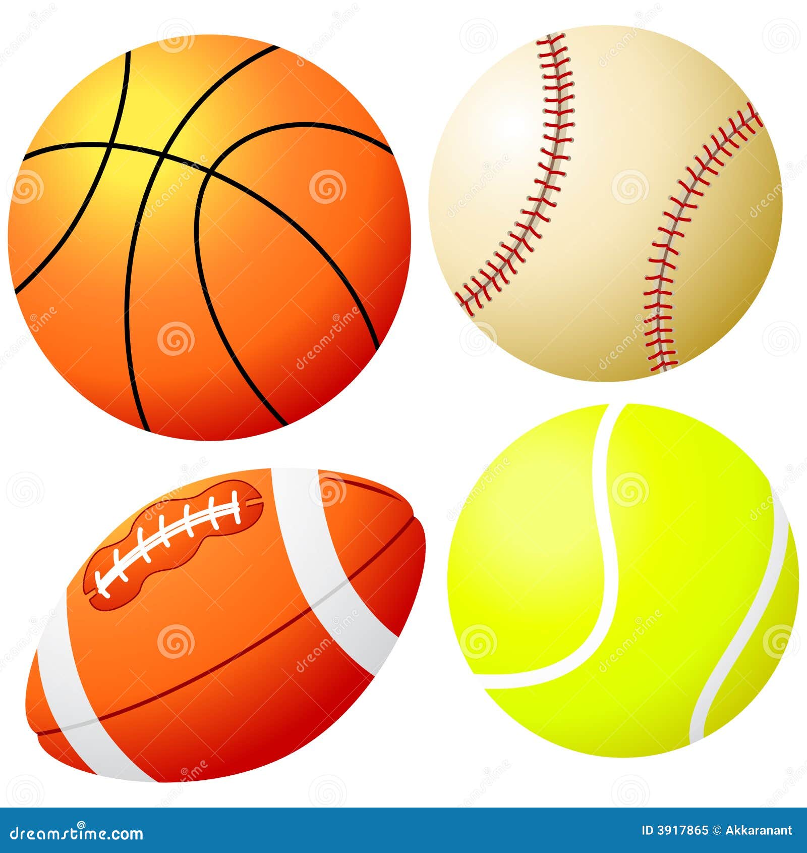 Bolas De Los Deportes - Vector Ilustración del Vector - Ilustración de ...