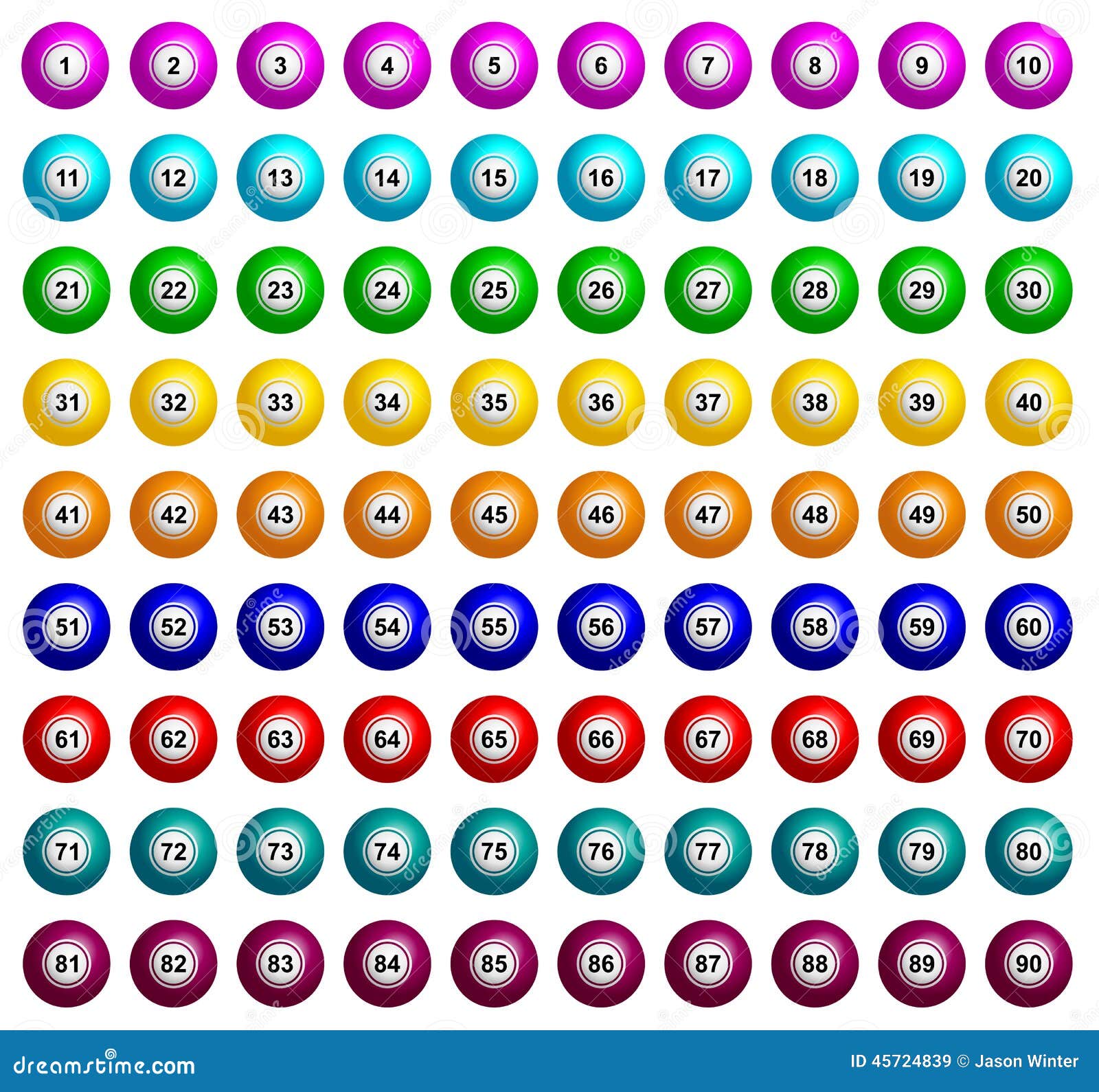 Bolas Del Bingo Ilustración del Vector - Imagen: 45724839