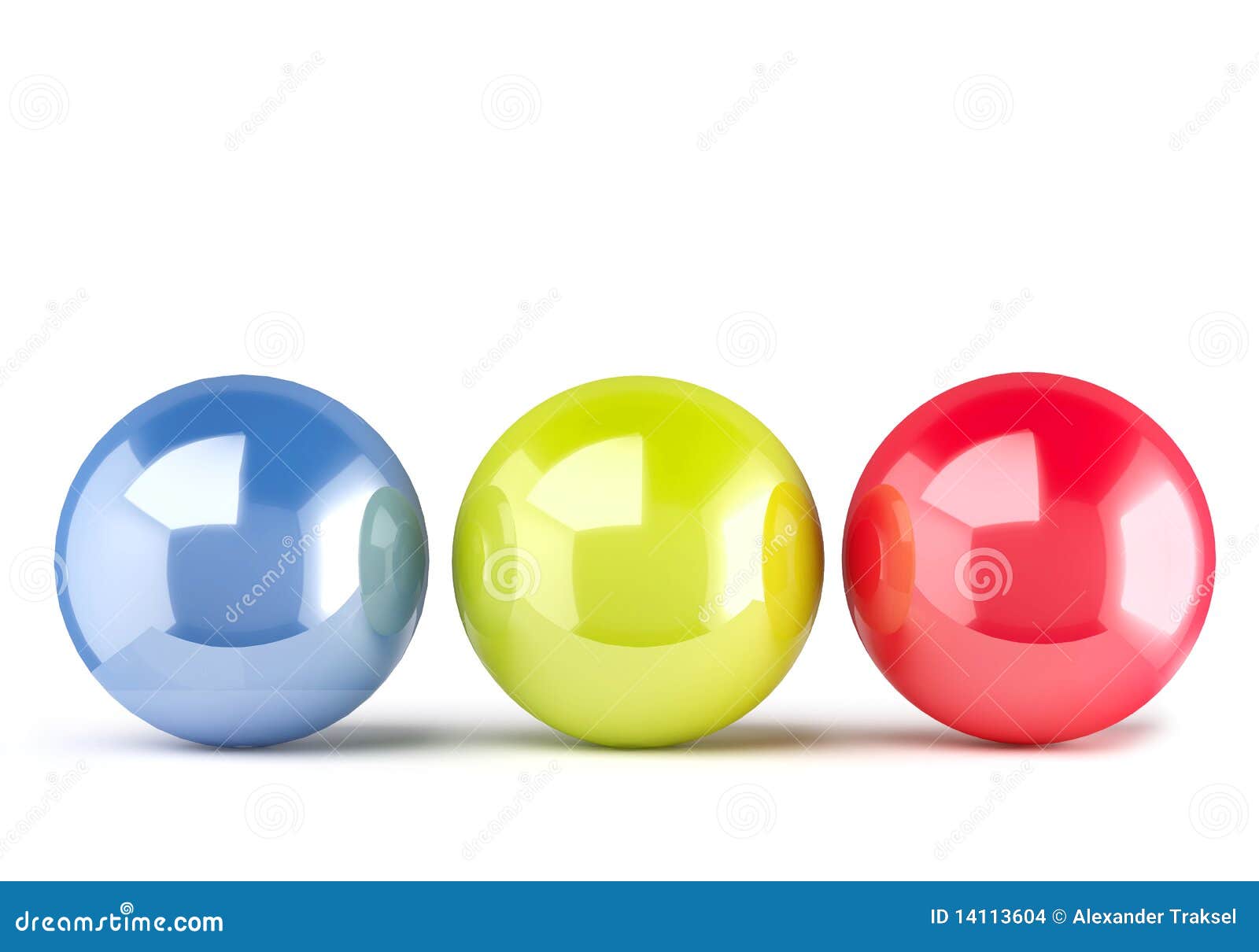 Bolas Del Color 3d Aisladas En Blanco Stock de ilustración ...