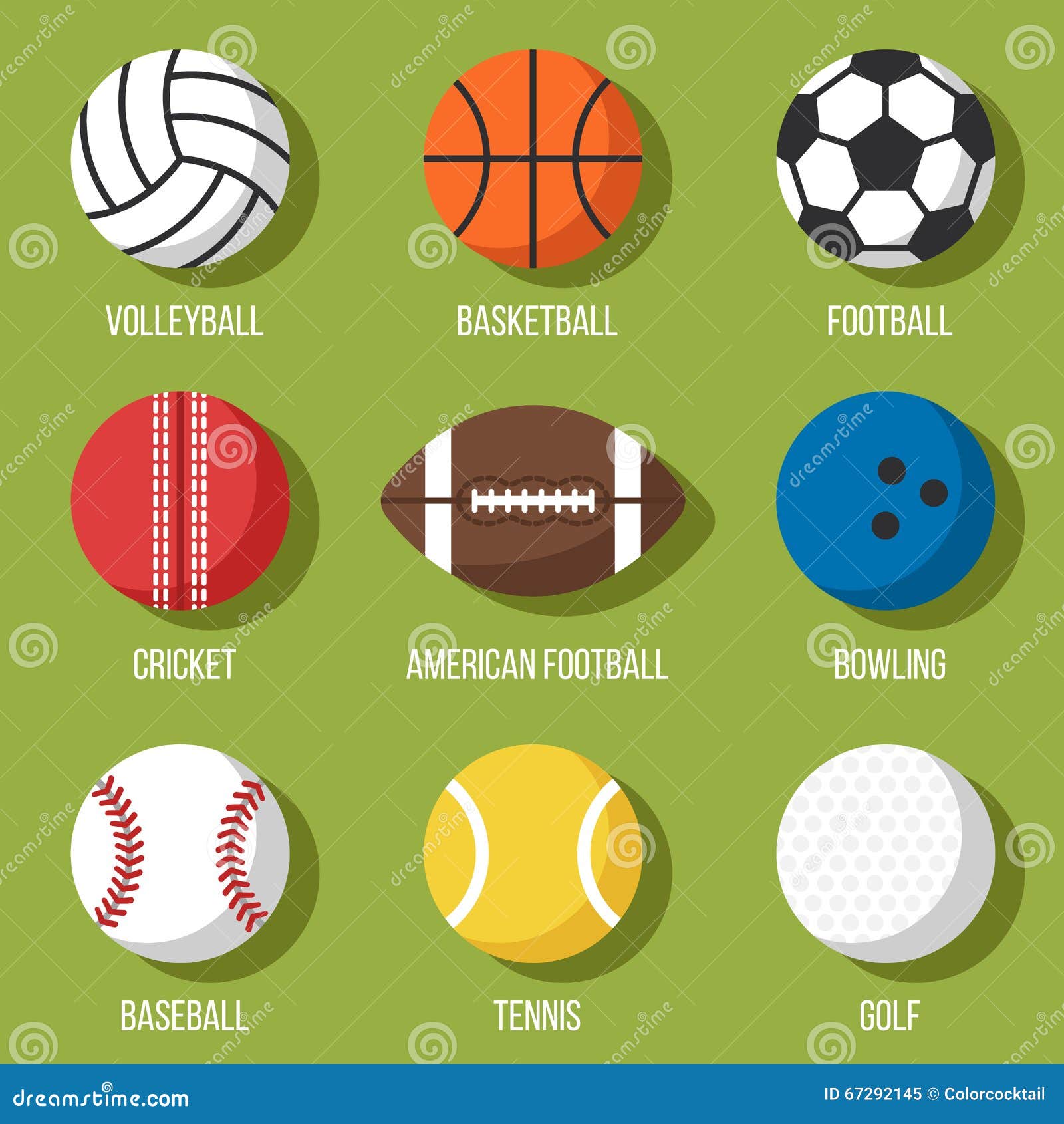 Bolas del deporte fijadas ilustración del vector. Ilustración de ...