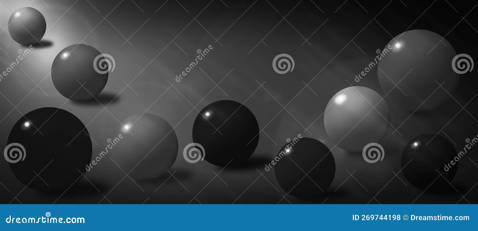 Bolas Negras Y Grises Gran Cantidad De Bolas Minimalismo Stock De