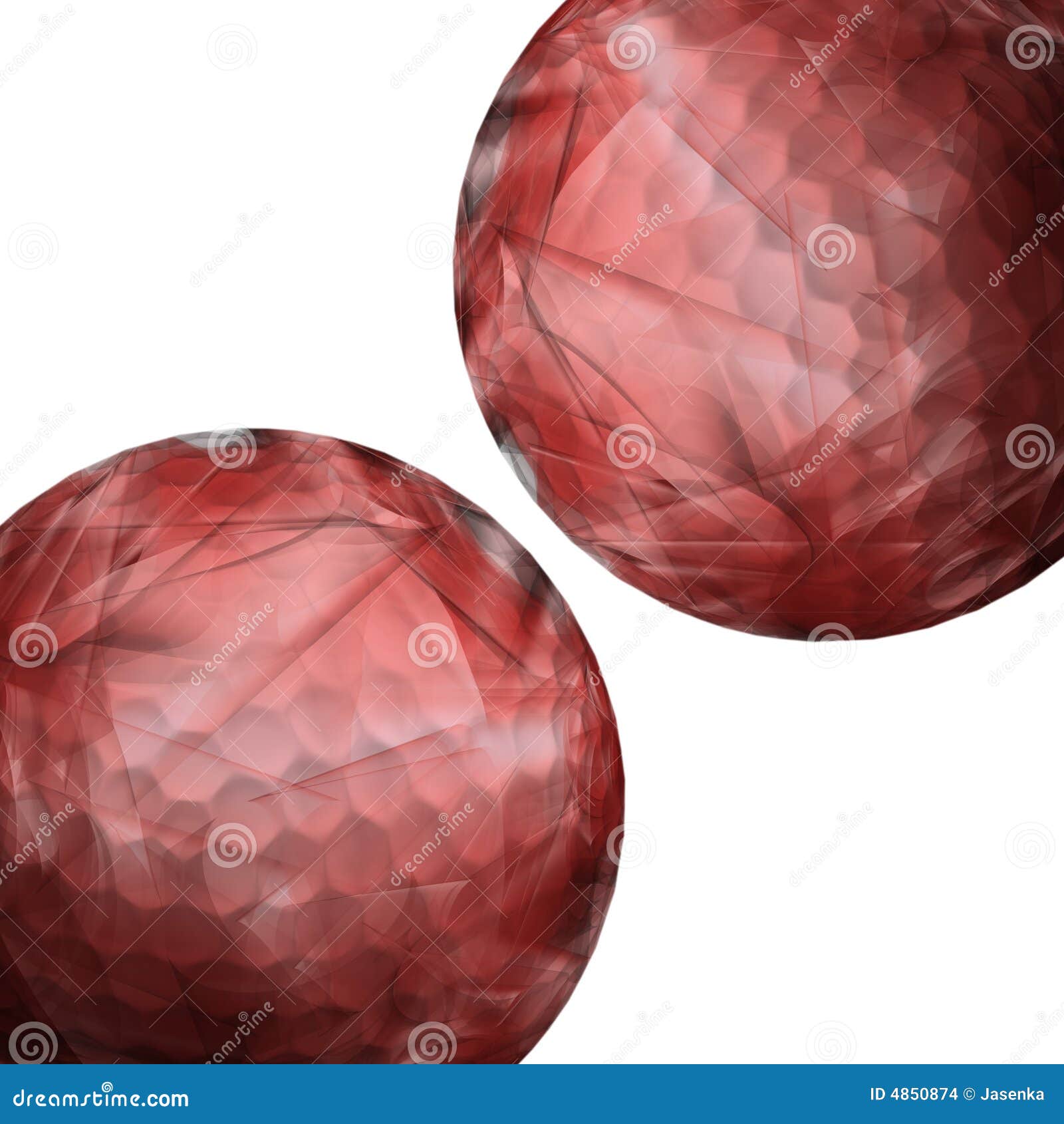 Bolas Rojas En El Fondo Blanco Imagen. Imagen: 4850874