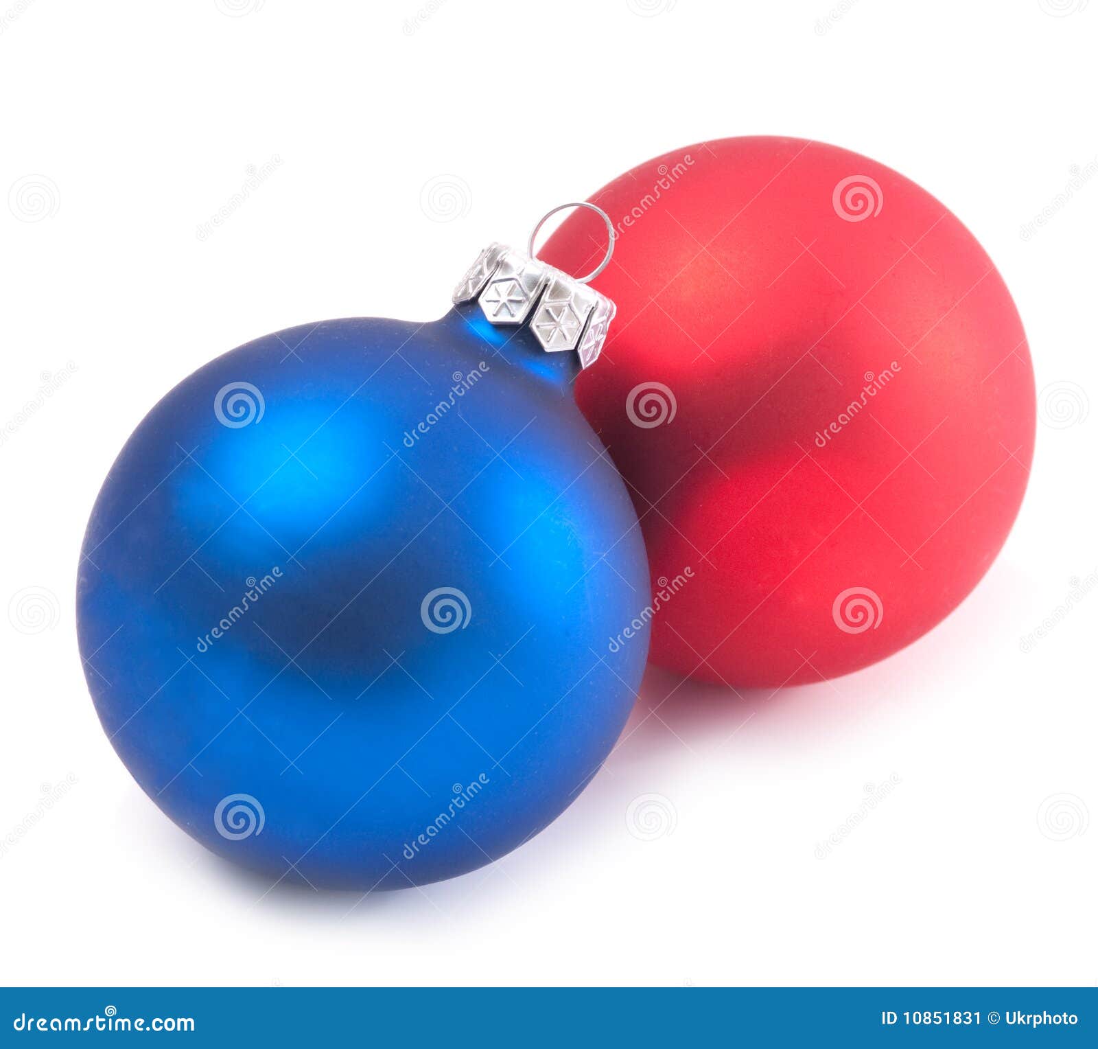 Bolas Rojas Y Azules De La Navidad Imagen de archivo - Imagen de rojo ...