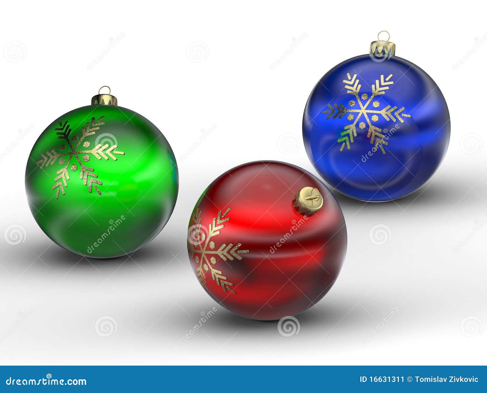 Bolas Verdes Y Azules Rojas De La Navidad Stock de ilustración ...