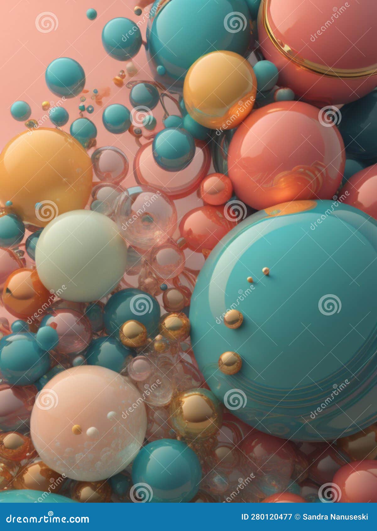 Bolas Y Burbujas De Colores Pastel Stock de ilustración - Ilustración ...