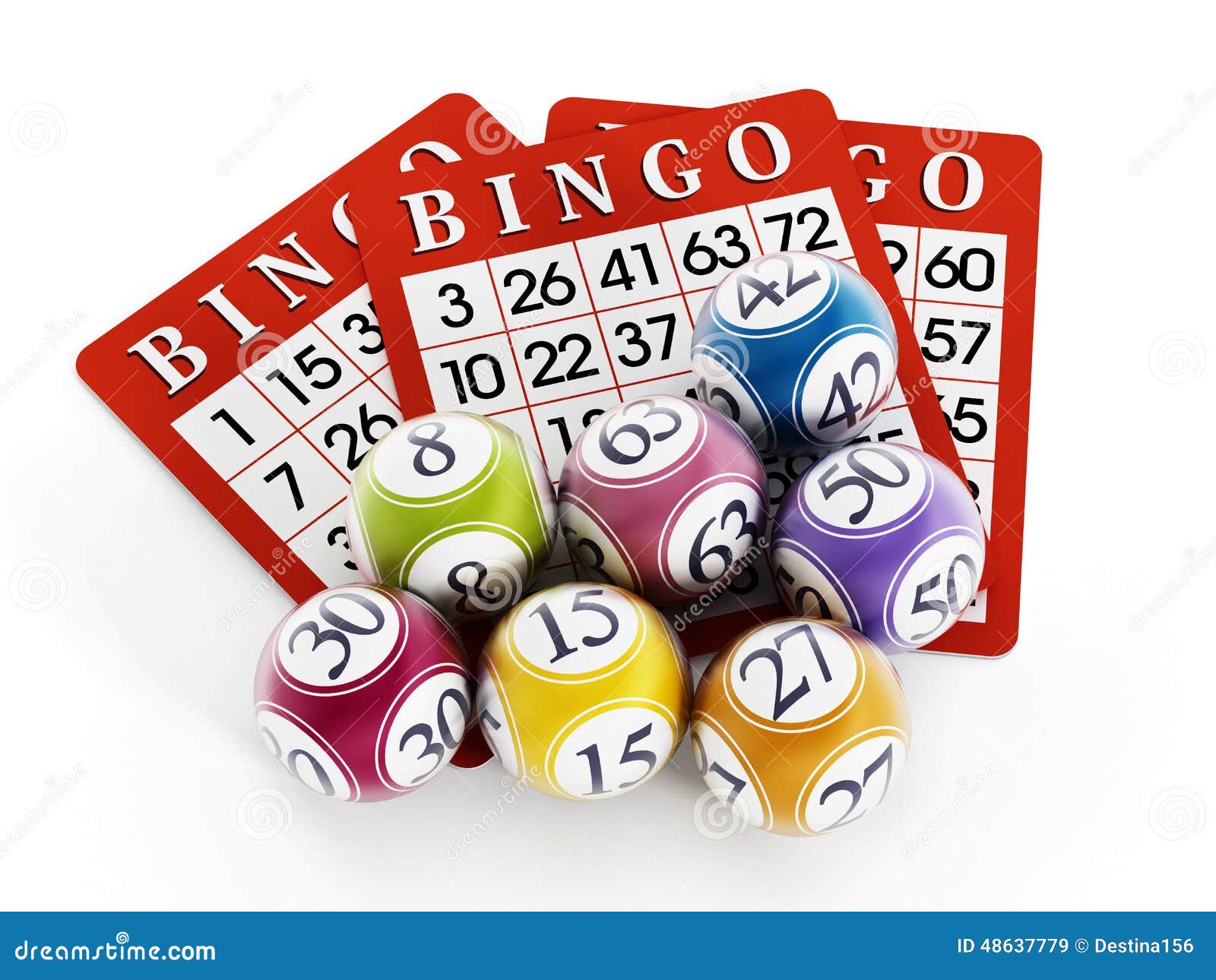 Bolas y tarjetas del bingo stock de ilustración. Ilustración de deporte ...