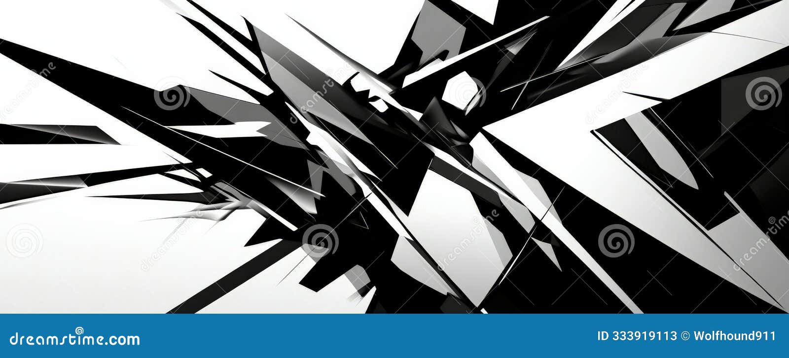 A Bold Abstract Design with a High-contrast Black-and-white Color ...