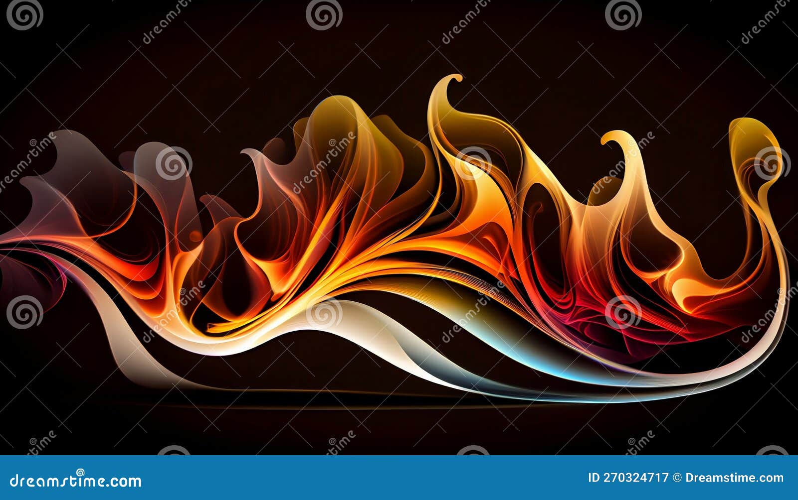 A Bold Abstract Flowing Flames Background, Generative AI, Illustration ...