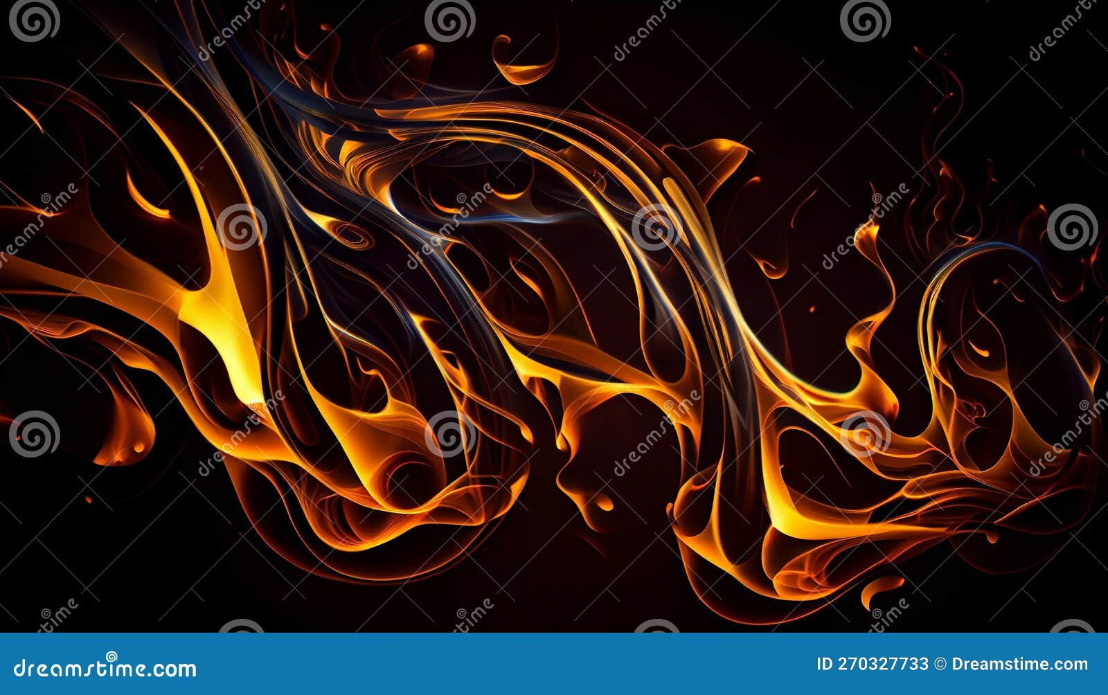 A Bold Abstract Flowing Flames Background, Generative AI, Illustration ...