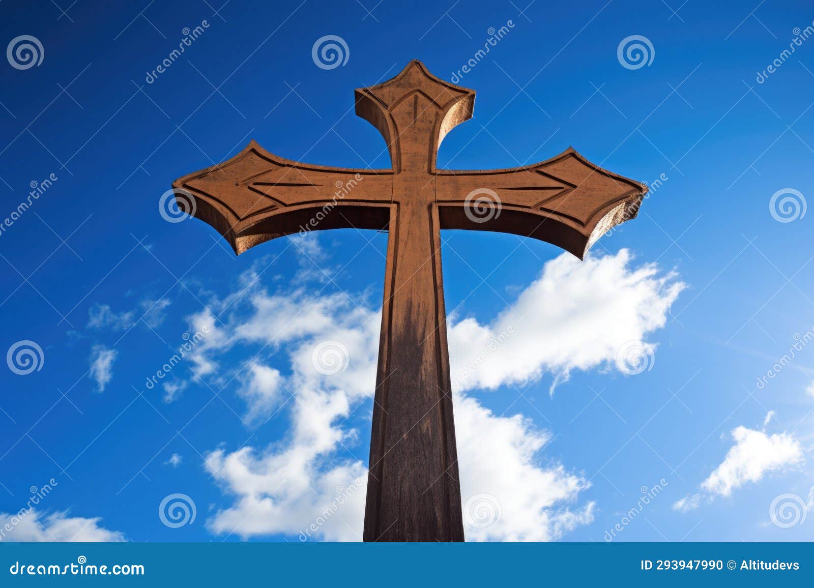 Bold Ankh Cutout Contrasts with a Bright Blue Sky Stock Photo - Image ...