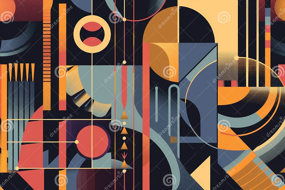 Bold Art Deco Graphic Elements for Digital or Print Projects Stock ...