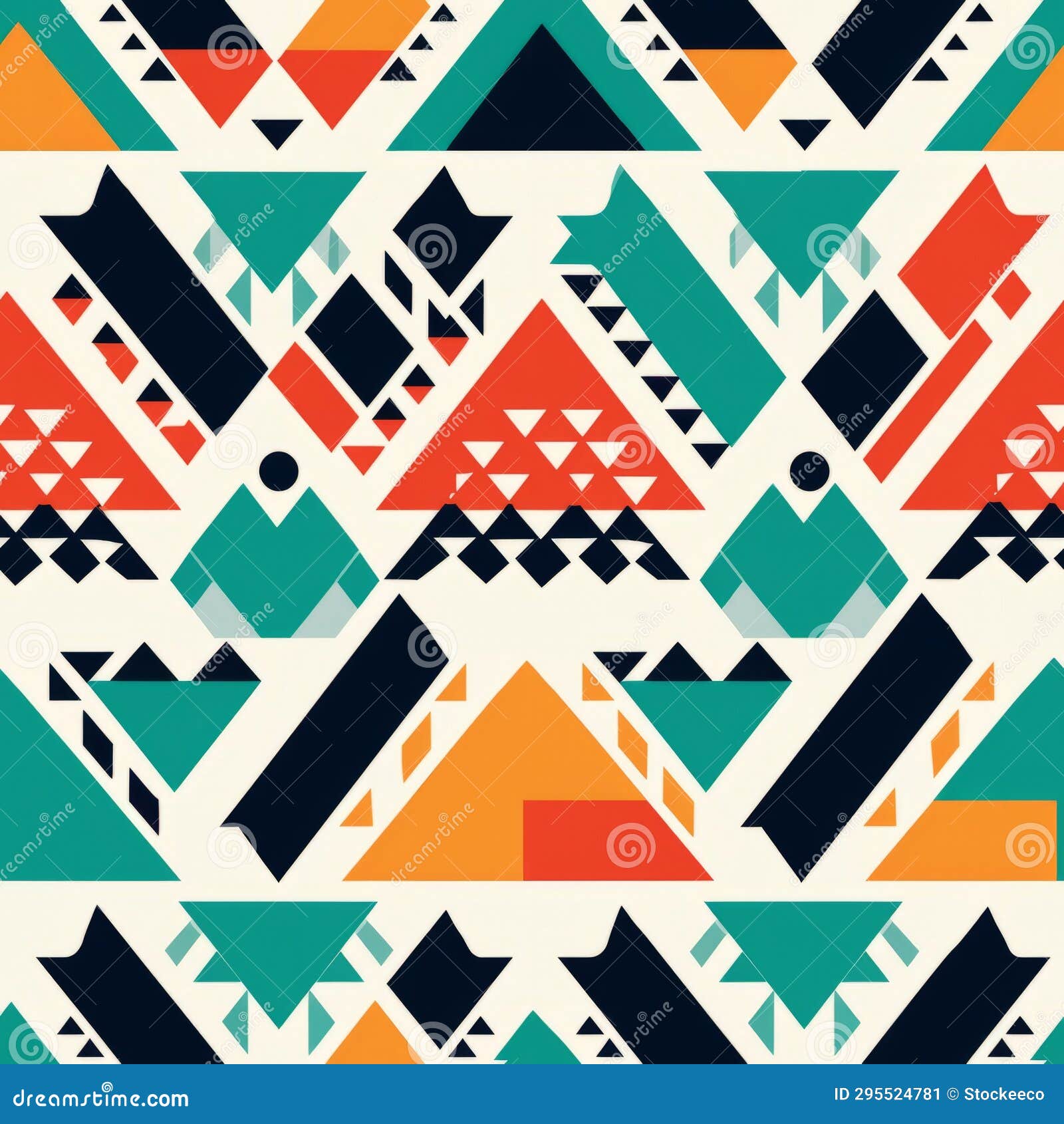 Bold Aztec Pattern: Vibrant Colors and Geometric Minimalism Stock ...