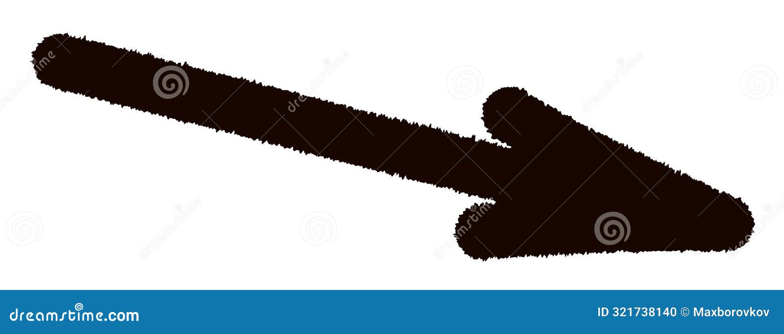 Bold Black Arrow Pointing Right Vector Illustration | CartoonDealer.com ...