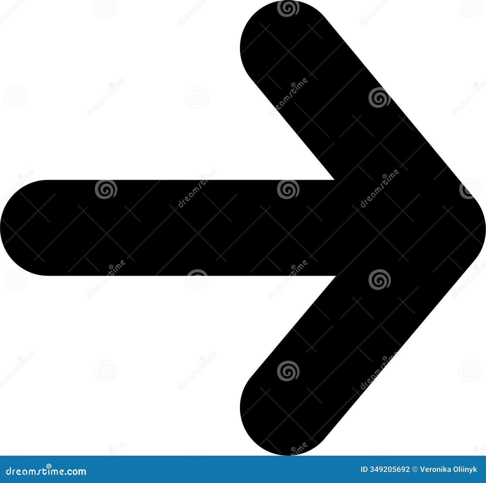 Bold Black Arrow Pointing Towards the Right, Symbolizing Direction ...