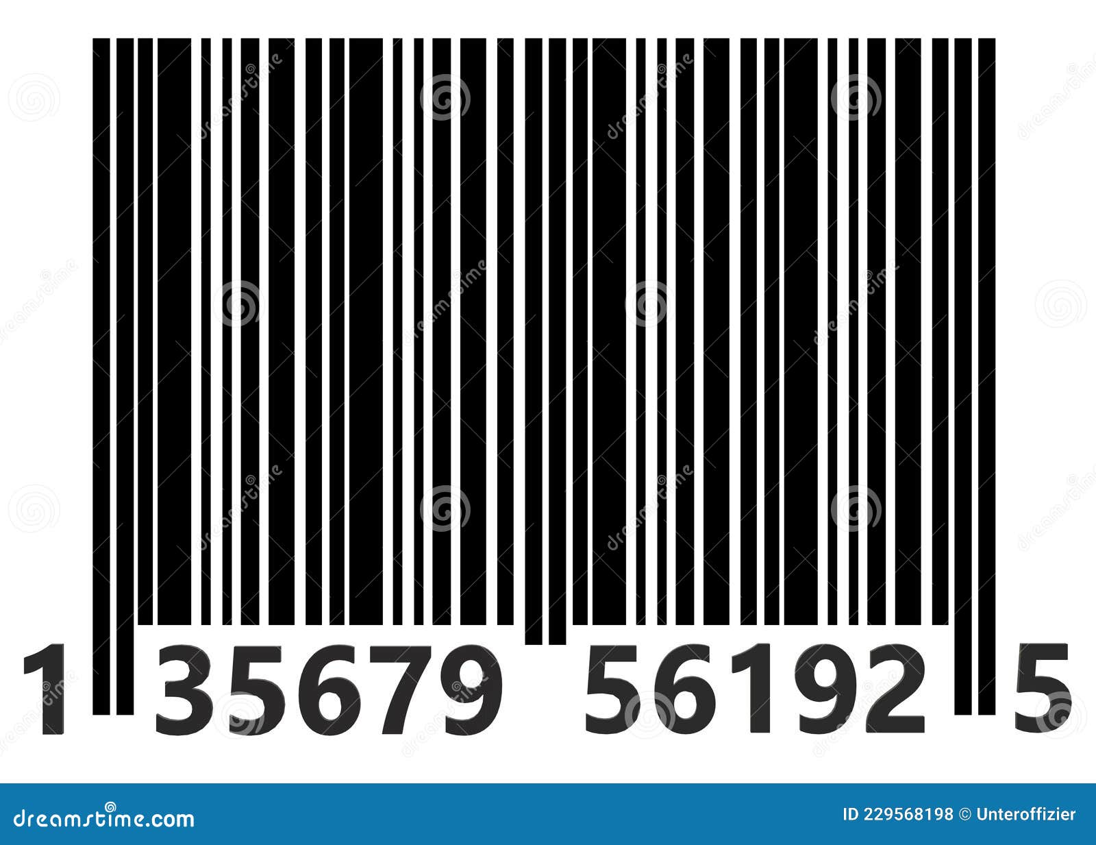 A Bold Black Barcode Label with Serial Numbers White Backdrop Stock ...