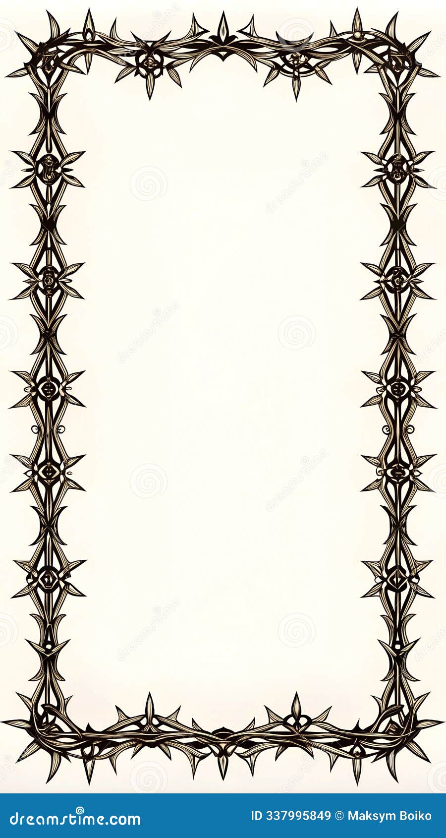 Border With Old Documents, Frames On The Vintage Background Royalty ...