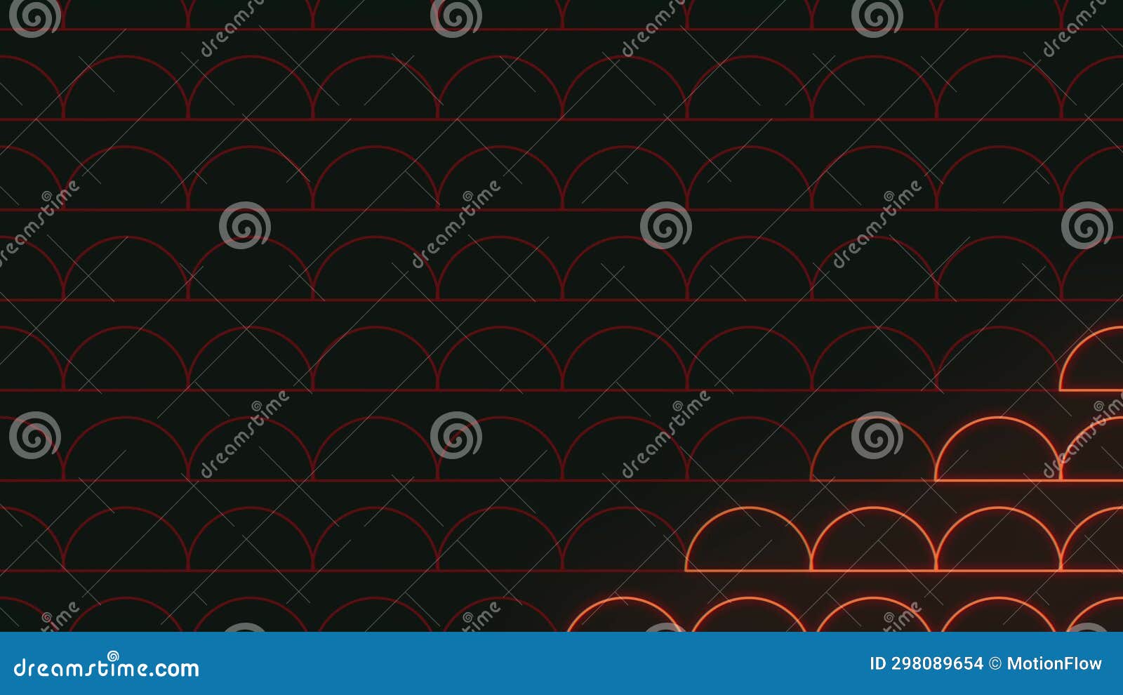 Bold Black and Red Arches Pattern Created by Curved Lines Stock Footage ...