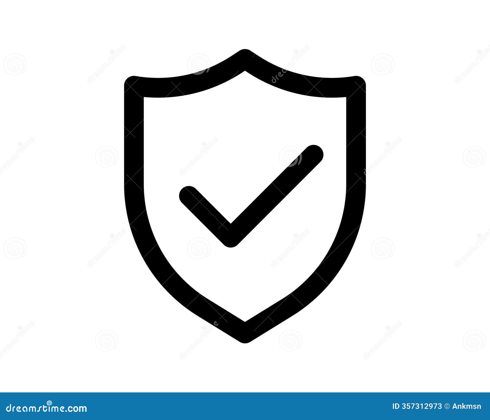 Bold Black Shield Icon with a Checkmark Inside, Signifying Security ...