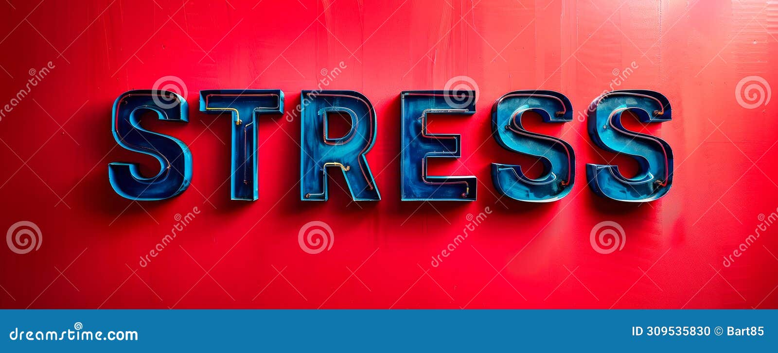 Bold Black STRESS Text on a Vibrant Red Background, a Striking Visual ...