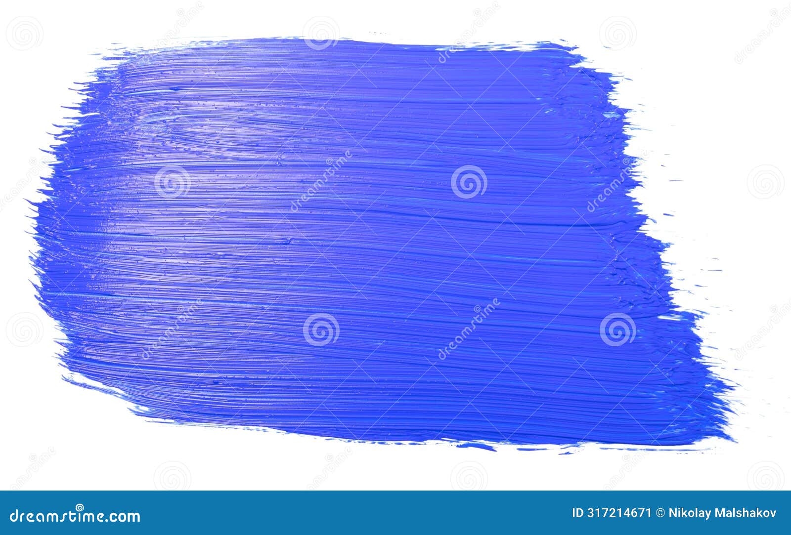 Bold Blue Acrylic Brush Stroke Stock Image - Image of creative, texture ...