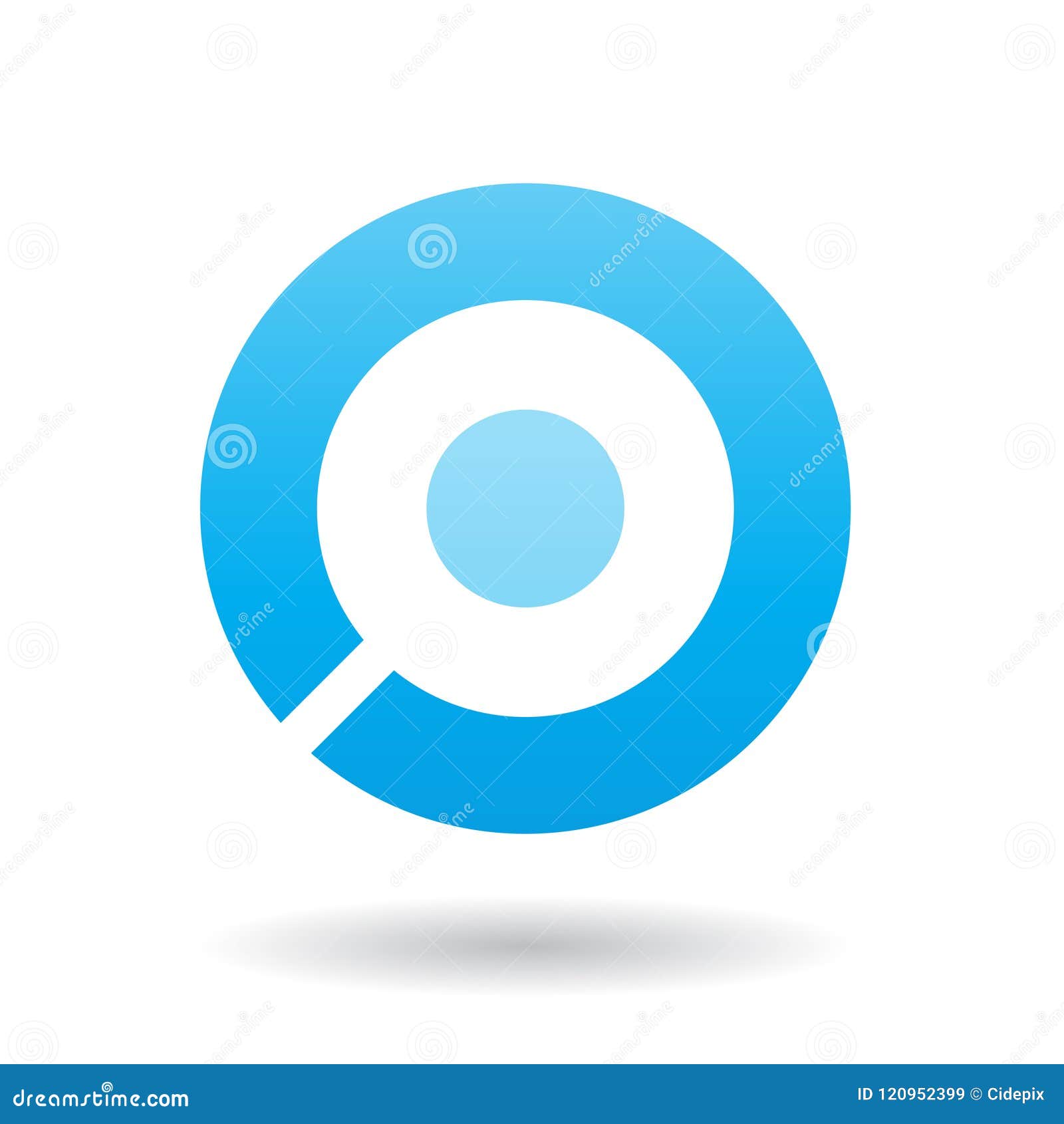 Bold Blue Icon for Letter O Vector Illustration Stock Vector ...