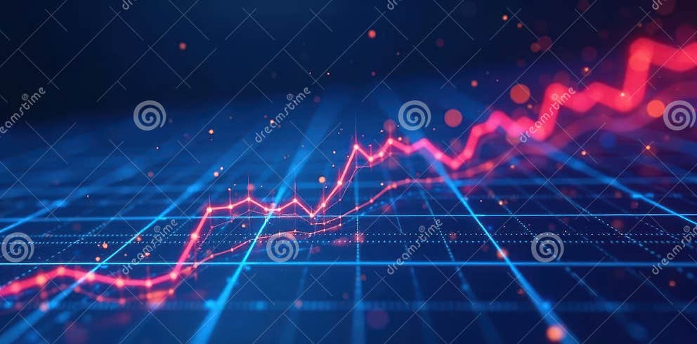 Bold Blue Line Graph on a Full Page Blue Grid Square Pattern Strategy ...