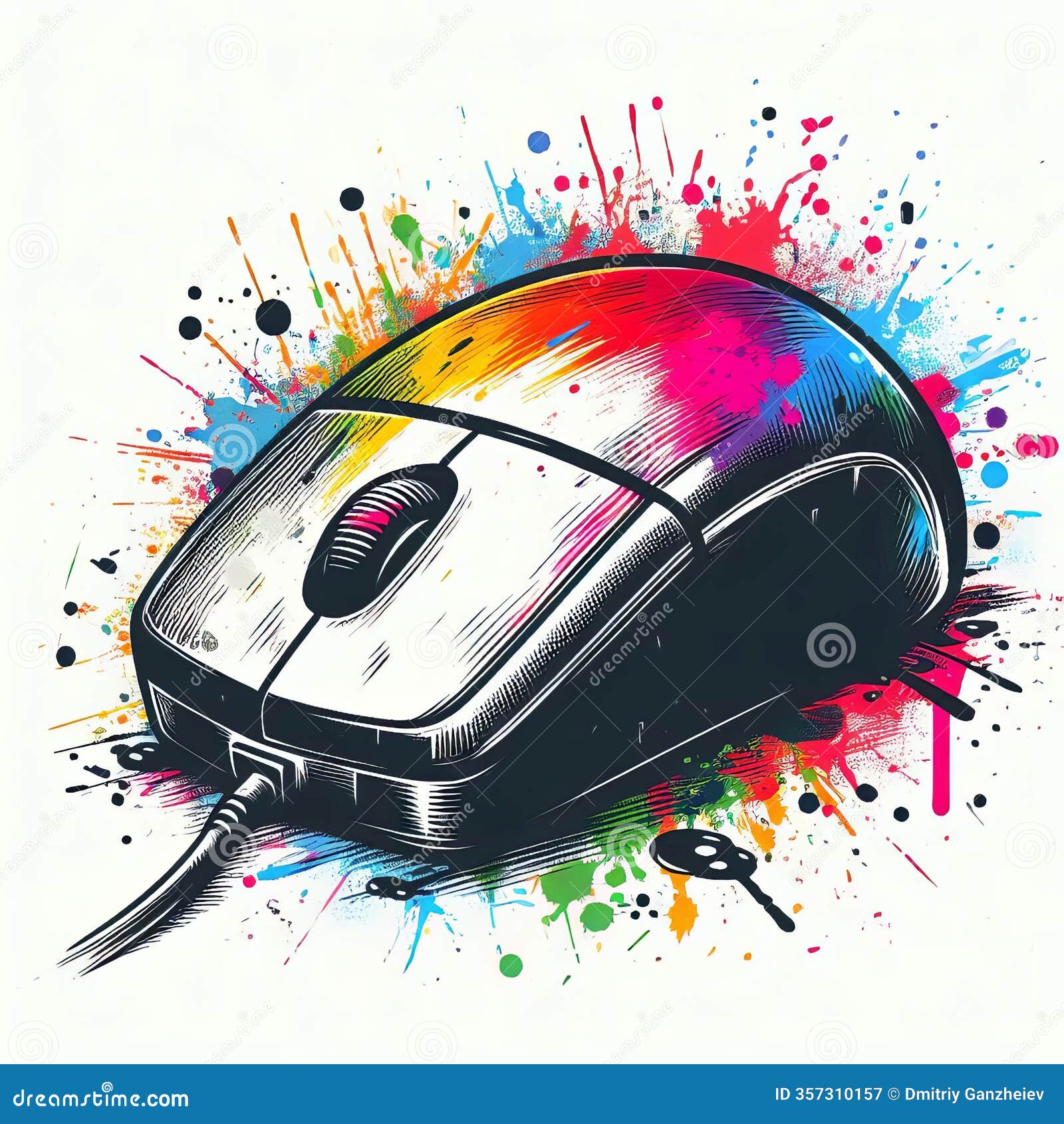 Bold and Bright Computer Mouse Stock Illustration - Illustration of ...