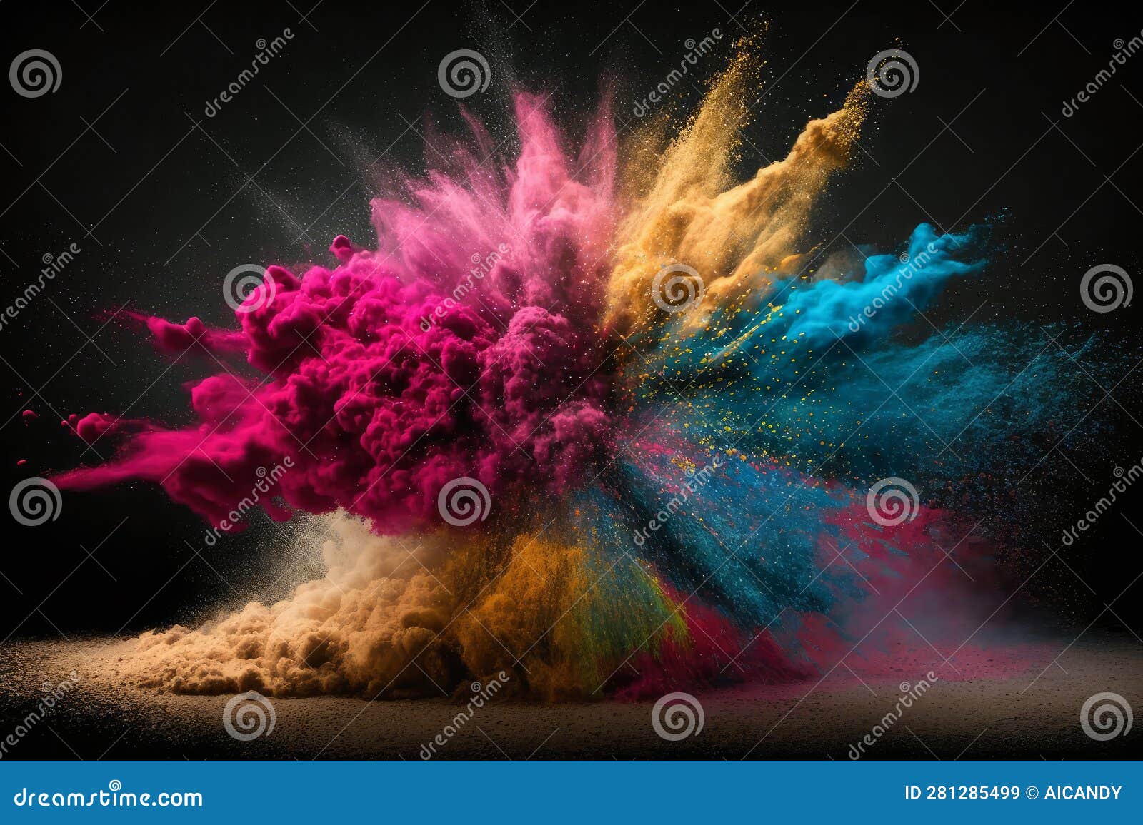 Bold and Bright Powder Explosion Background Wallpaper Stock ...