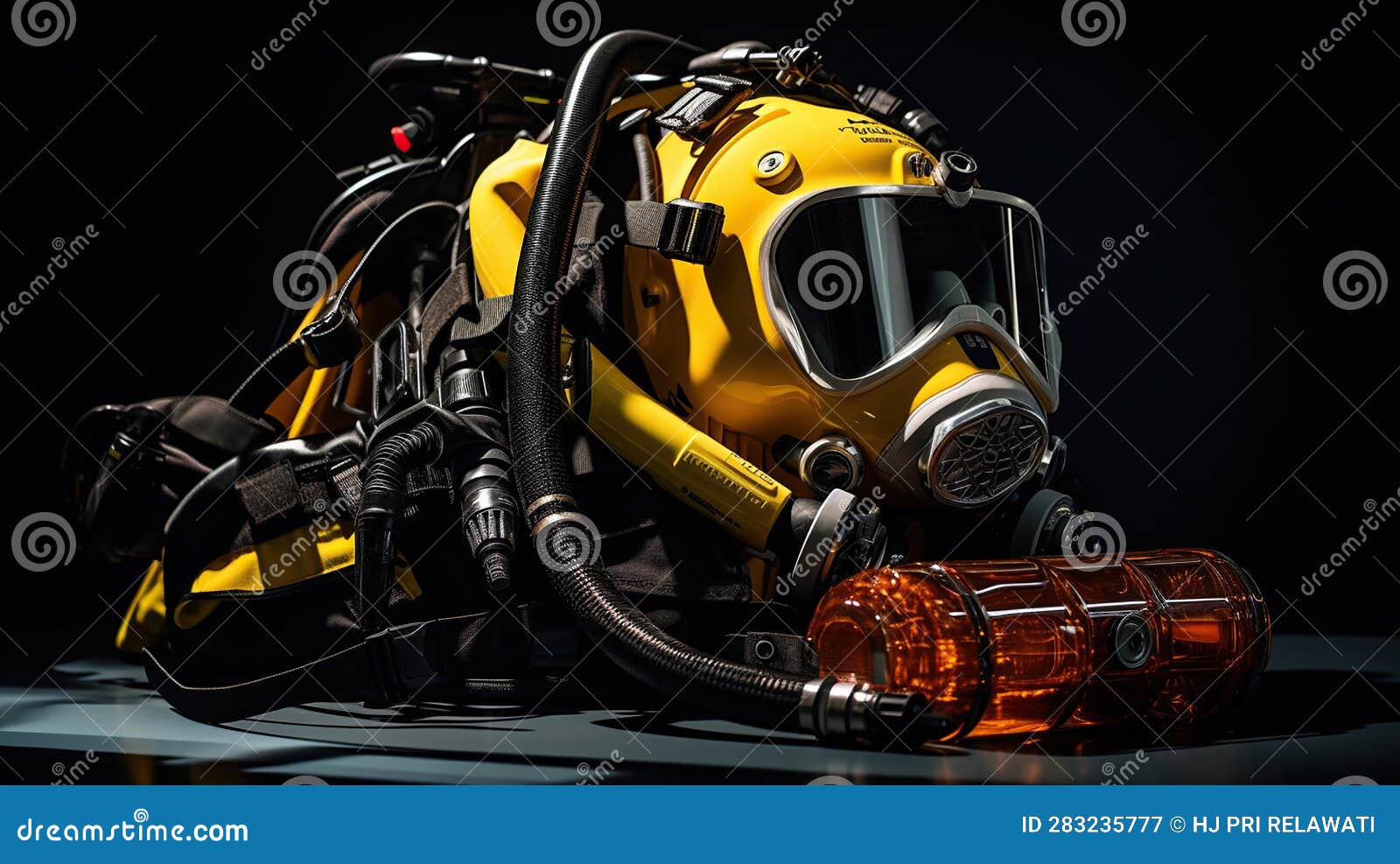 Bold and Bright Scuba Diving Gear. Generative Ai Stock Illustration ...
