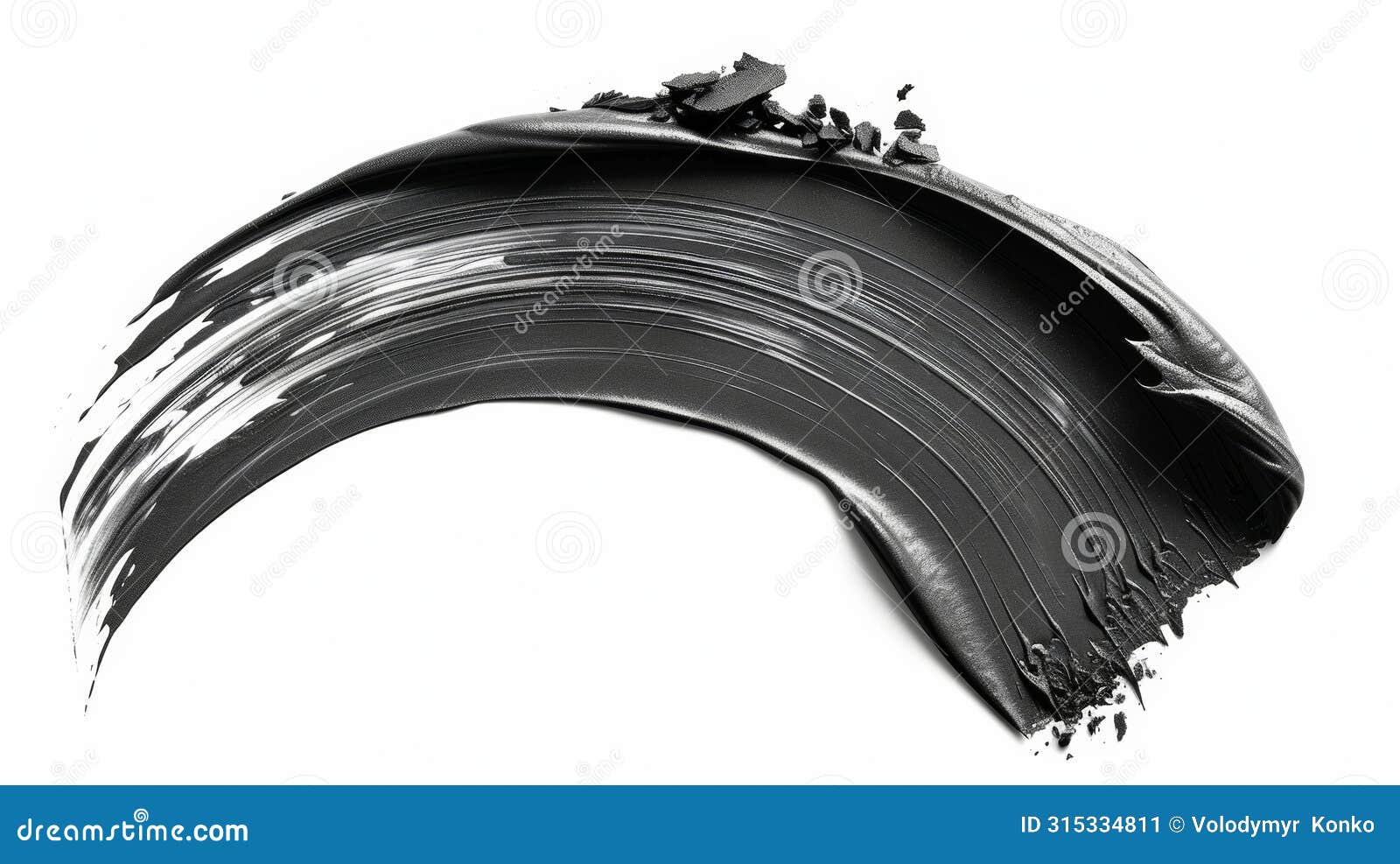 Bold Brush Stroke in Black and White Stock Image - Image of contrast ...