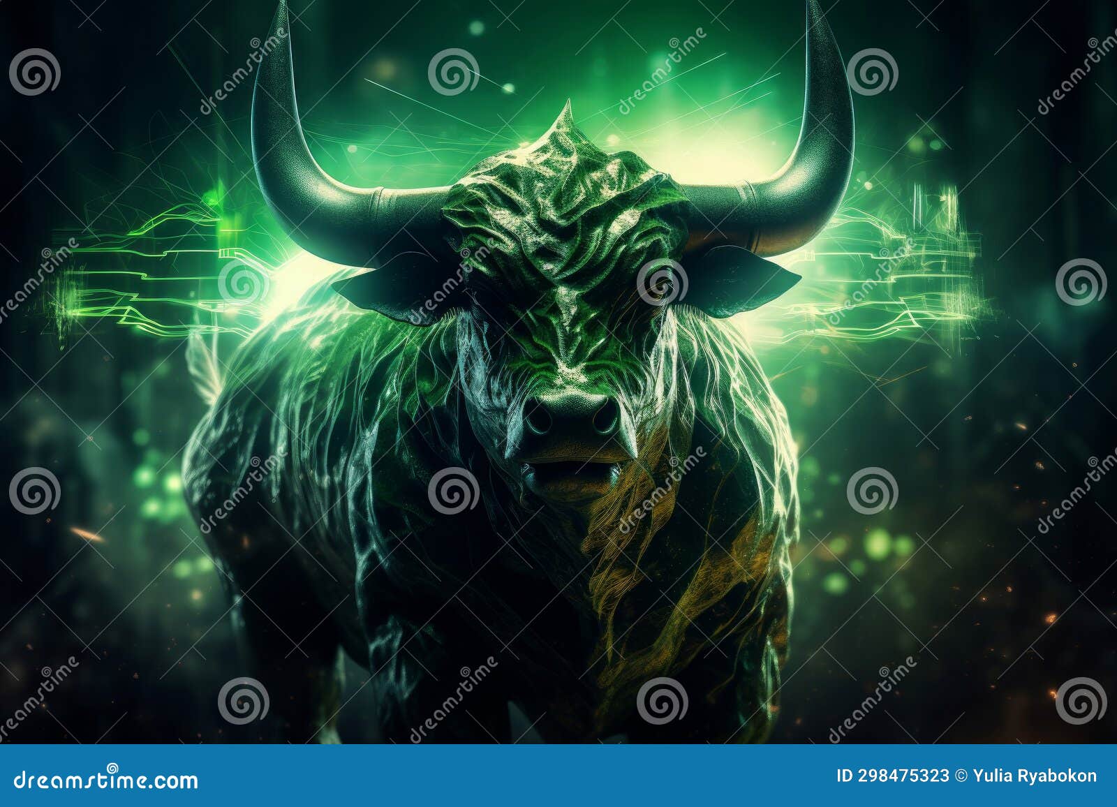 Bold Bull Neon. Generate Ai Stock Illustration - Illustration of icon ...