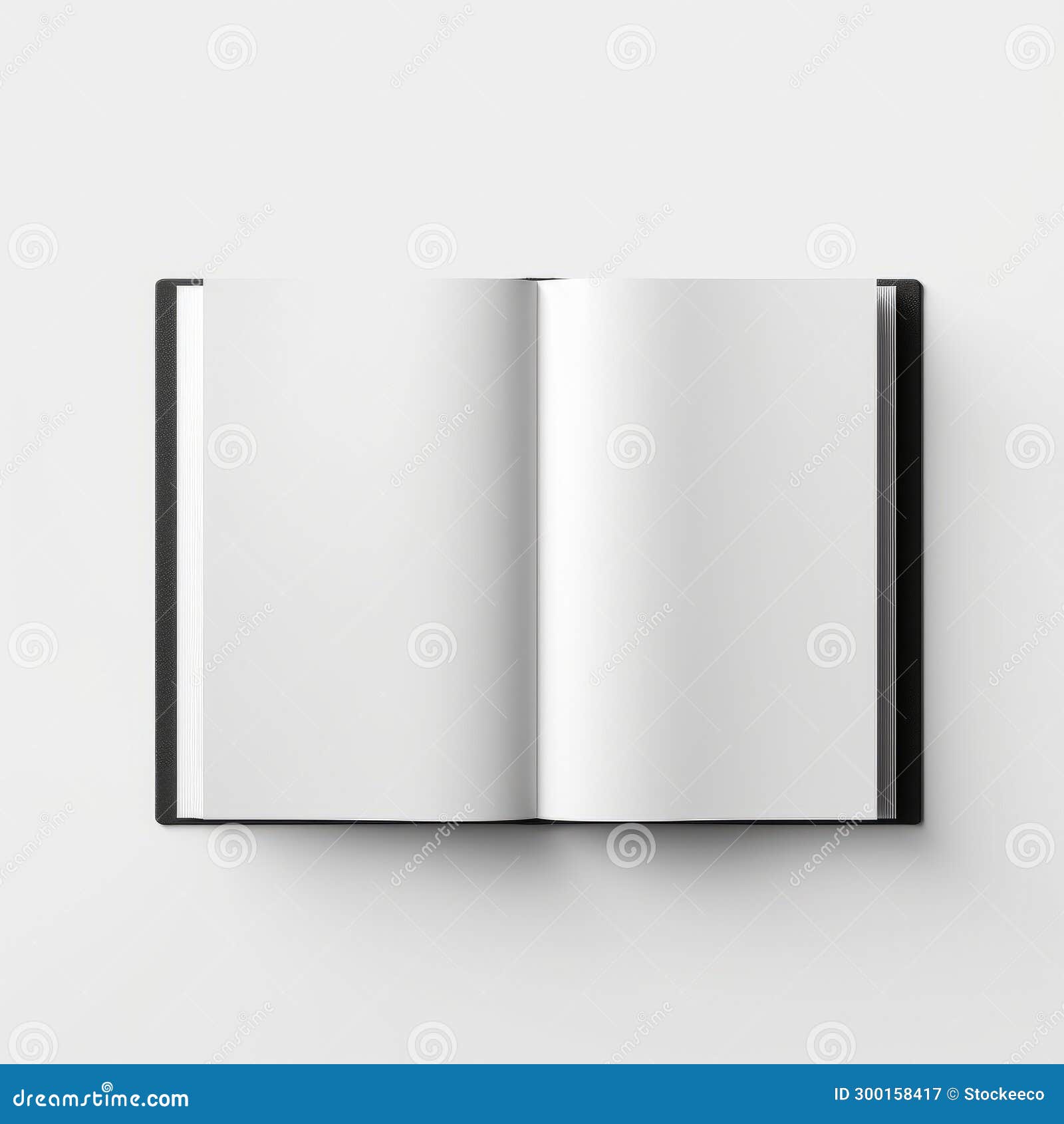 Bold and Busy: an Empty Book on a White Background Stock Illustration ...