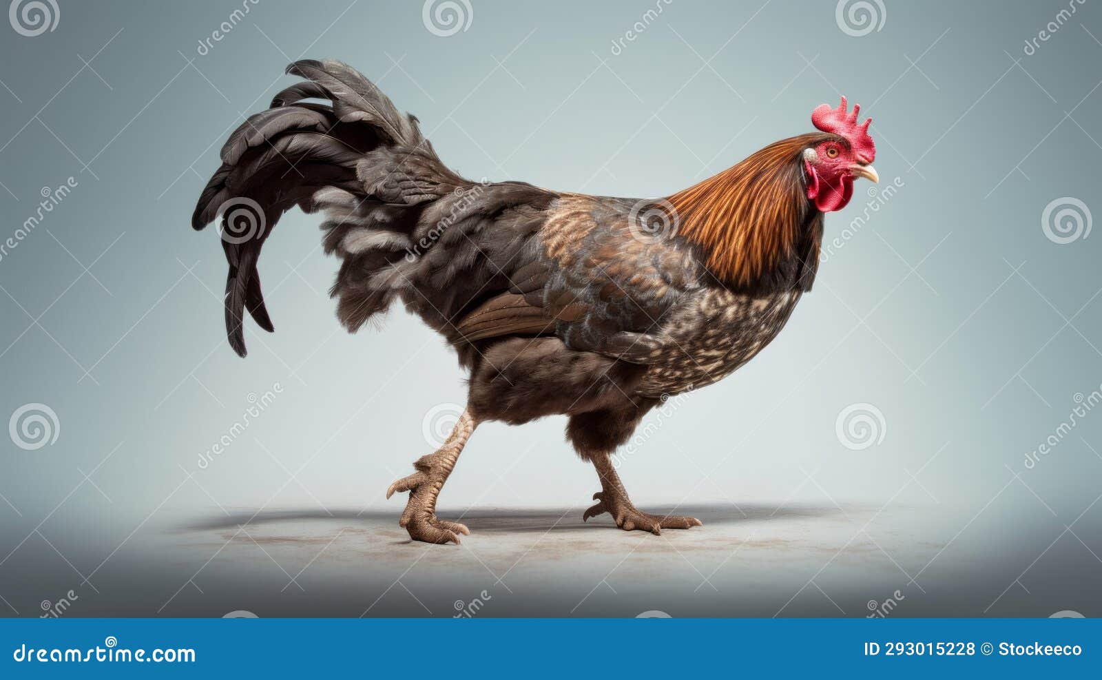 Bold Chromaticity: Hyper-realistic Rooster Walking in Uhd Stock ...