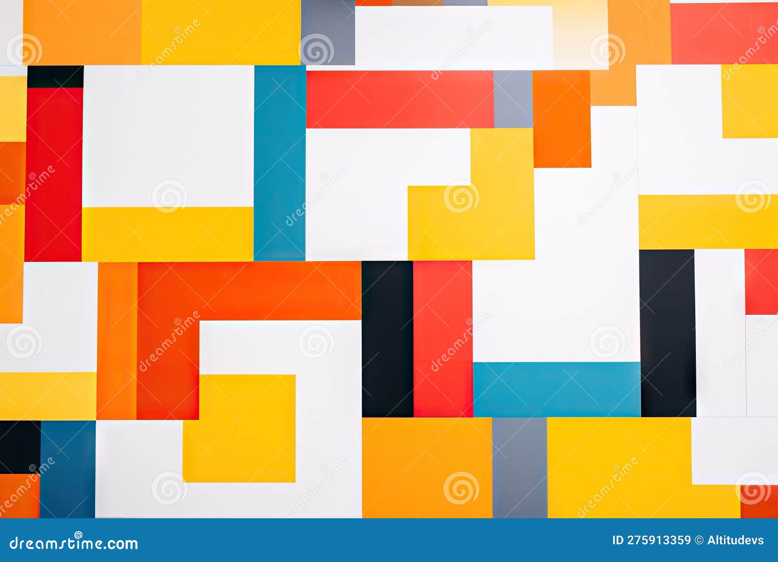Bold Color Block Pattern on a White Background Stock Illustration ...