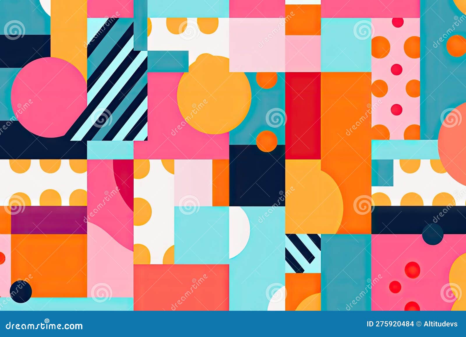 Bold Color Block Pattern on a White Background Stock Illustration ...