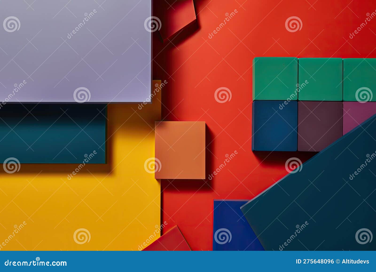 Bold Color Blocks on a Neutral Background Stock Illustration ...