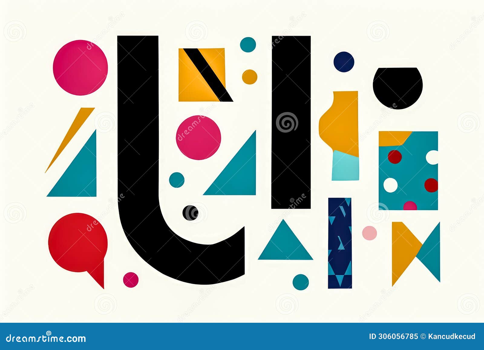 Bold Color Palette Memphis Design Backdrop Stock Illustration ...