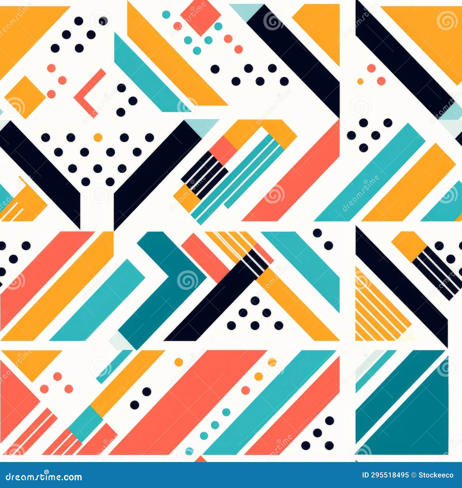 Bold and Colorful Geometric Wallpaper Design Stock Illustration ...