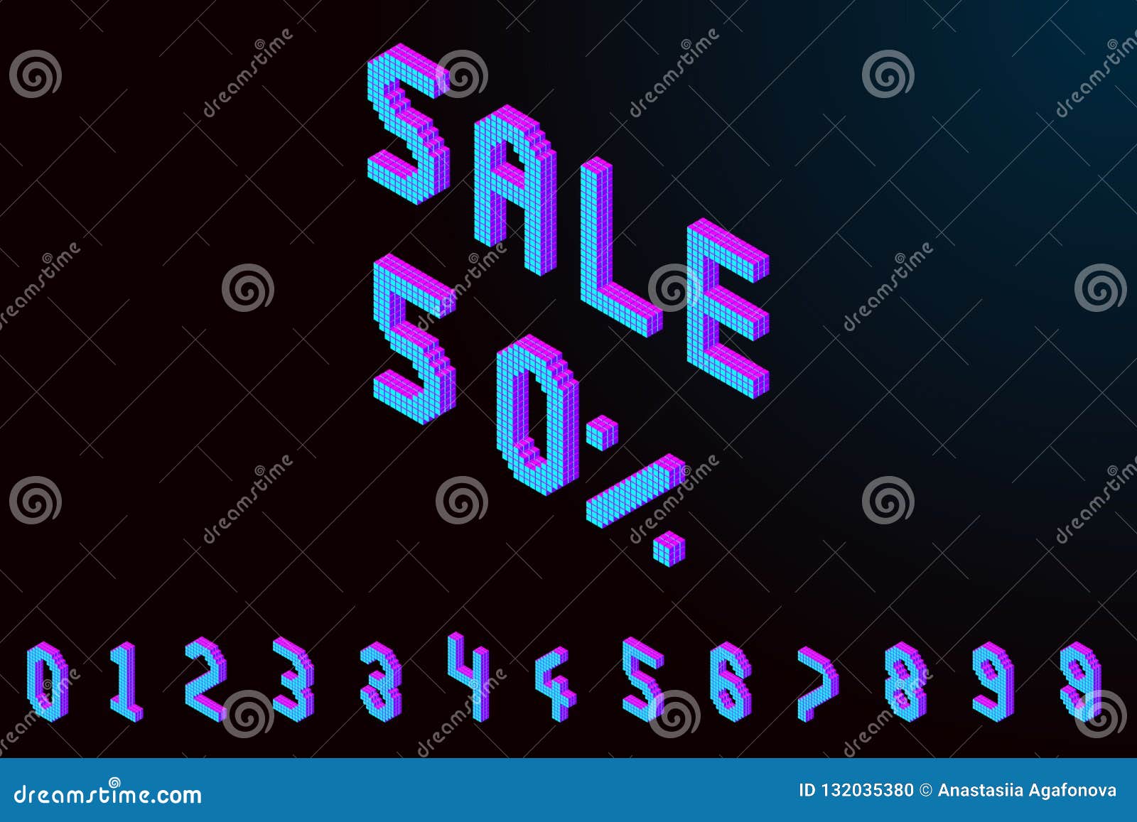 Bold Colorful Isometric Pixel 3d Numbers Stock Vector - Illustration of ... Bold Colorful Isometric Pixel 3d Numbers Stock Vector - Illustration of ...