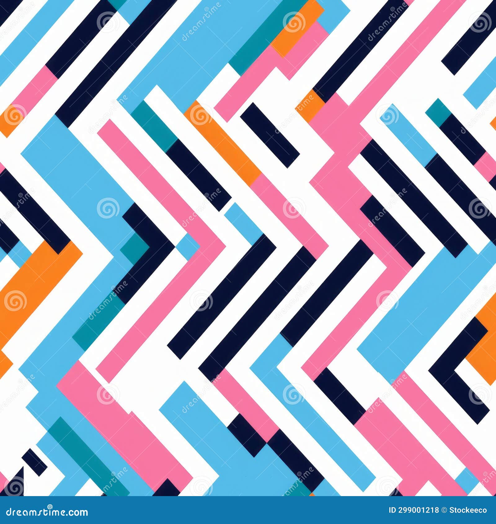 Bold and Colorful Linear Pattern: Asymmetric Compositions and ...