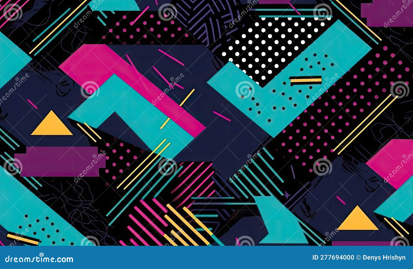 Bold and Colorful Retro 80s Background Pattern Creating Using ...
