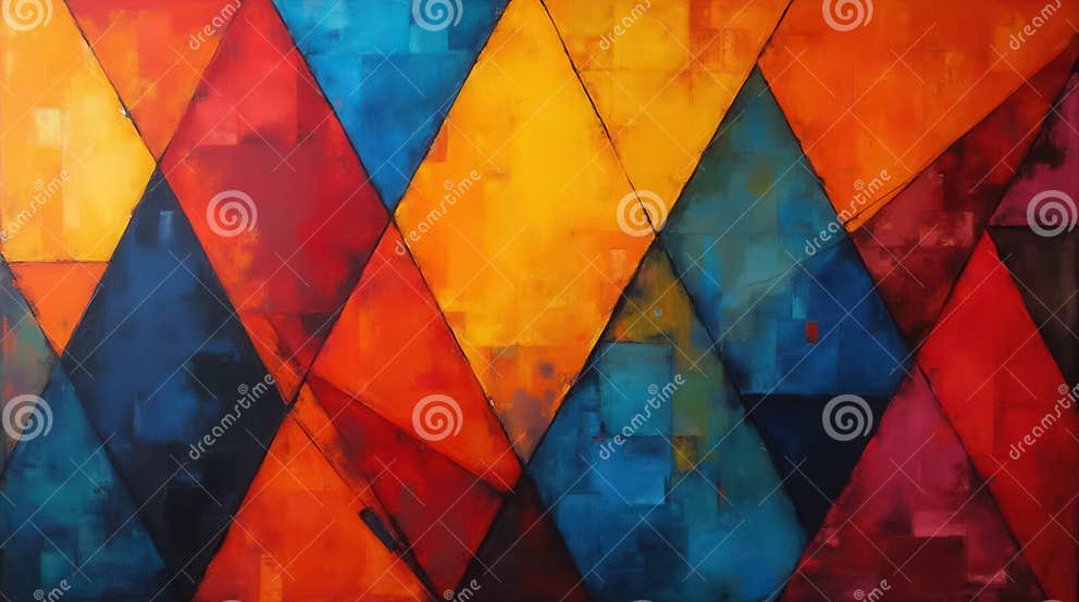 Bold Colors Blend Seamlessly in an Abstract Composition, Featuring ...