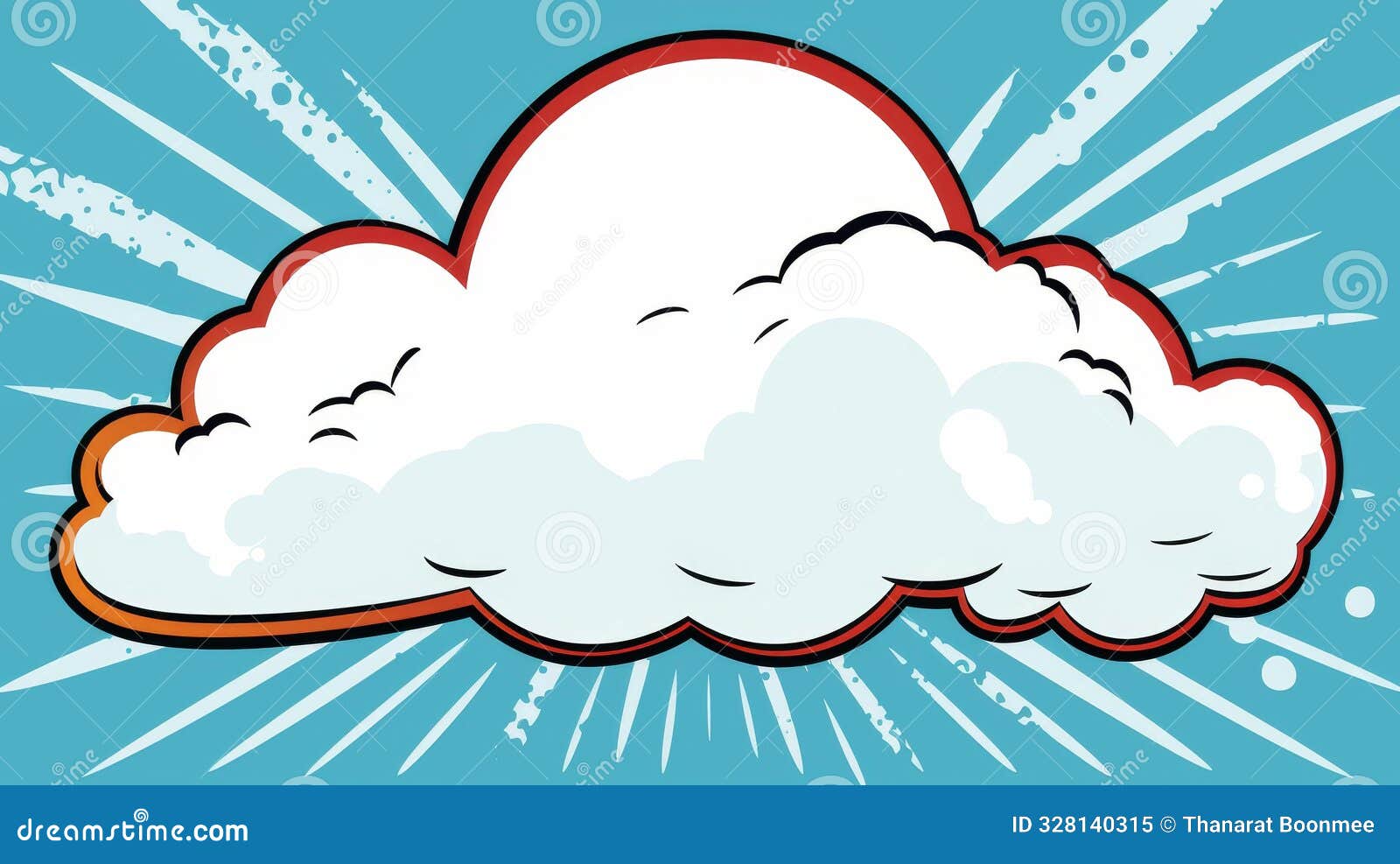 Bold Comic Book with Expressive Curses Depicted Above a Cloud in ...