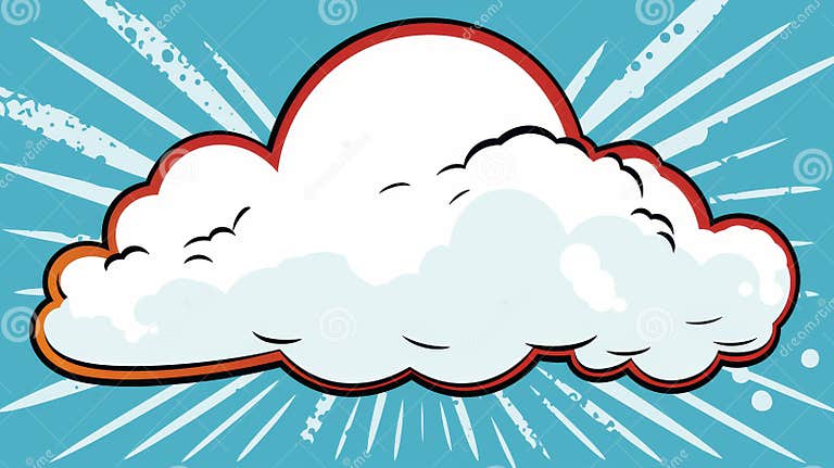 Bold Comic Book with Expressive Curses Depicted Above a Cloud in ...