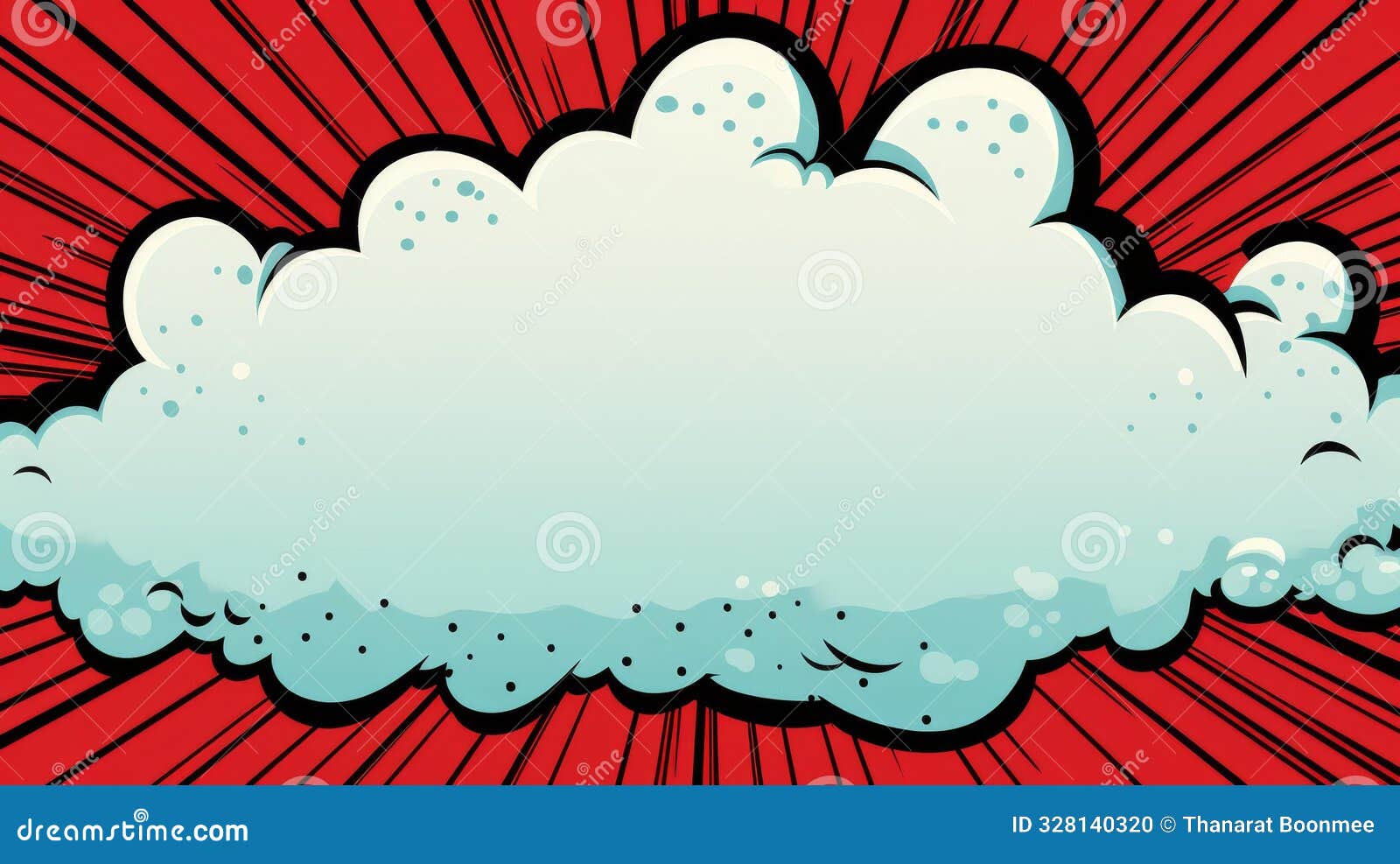 Bold Comic Book With Expressive Curses Depicted Above A Cloud In ...