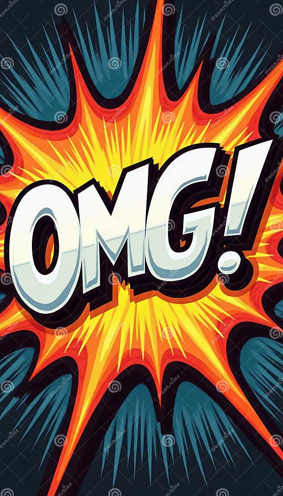 Bold Comic-style Explosion Featuring the Text OMG Stock Image - Image ...