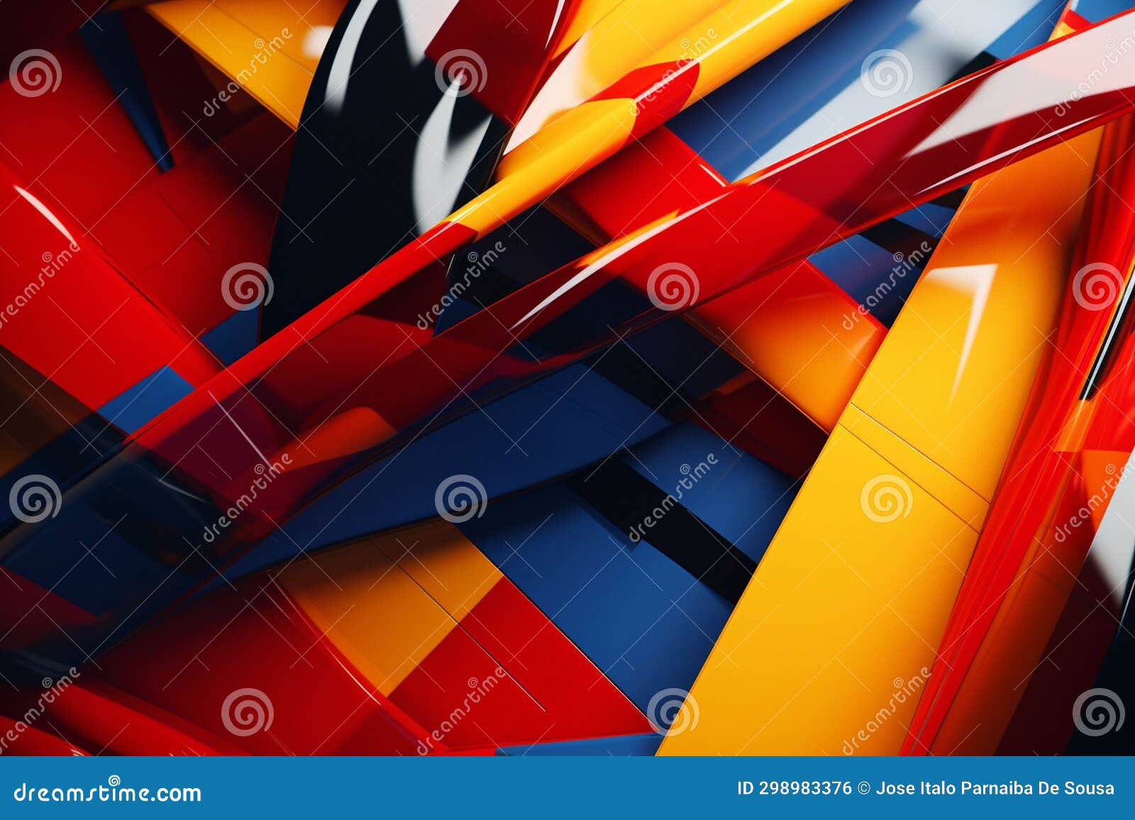 Bold and Contrasting Primary Colors in Abstract Co Stock Photo - Image ...